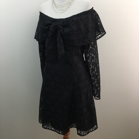 Cloud 9 | Dresses | Cloud 9 Black Off The Shoulder Lace Dress | Poshmark